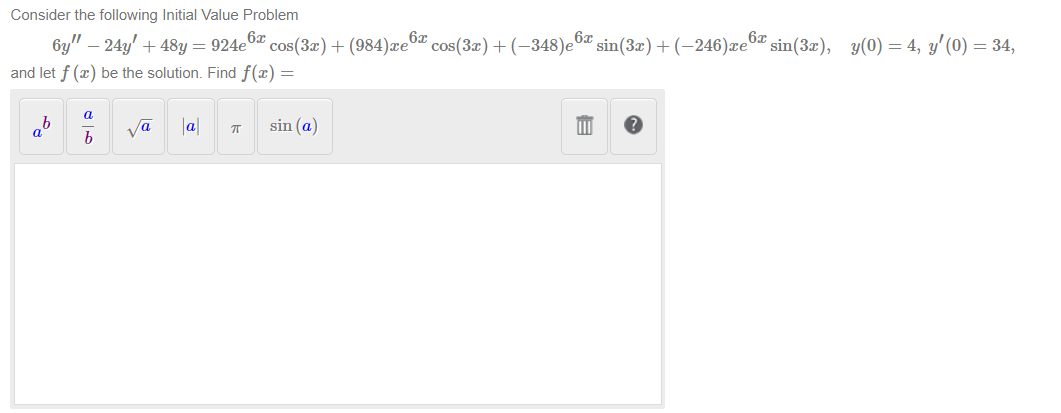 Solved Consider the following Initial Value | Chegg.com
