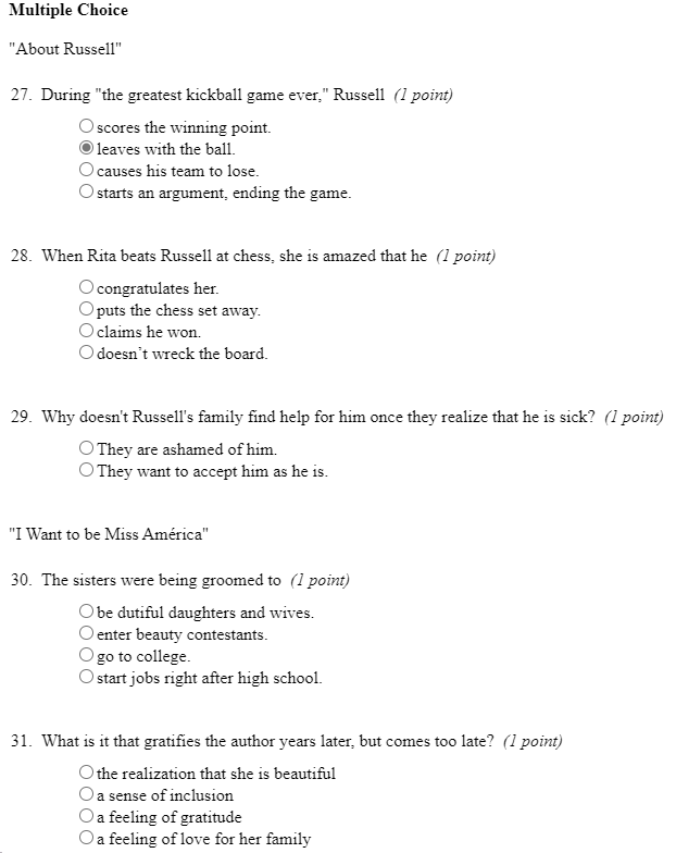 Solved "The Struggle to Be an All-American Girl" 32. The | Chegg.com