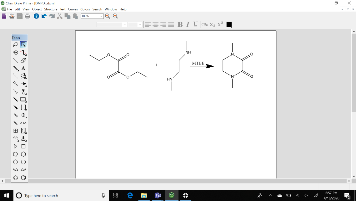 Solved ChemDraw Prime - [DMPD.cdxml] File Edit View Object | Chegg.com