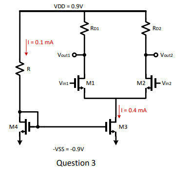 Solved 3) For the given circuit Vin1=Vin2=0 V, Vout1 = Vout2 | Chegg.com