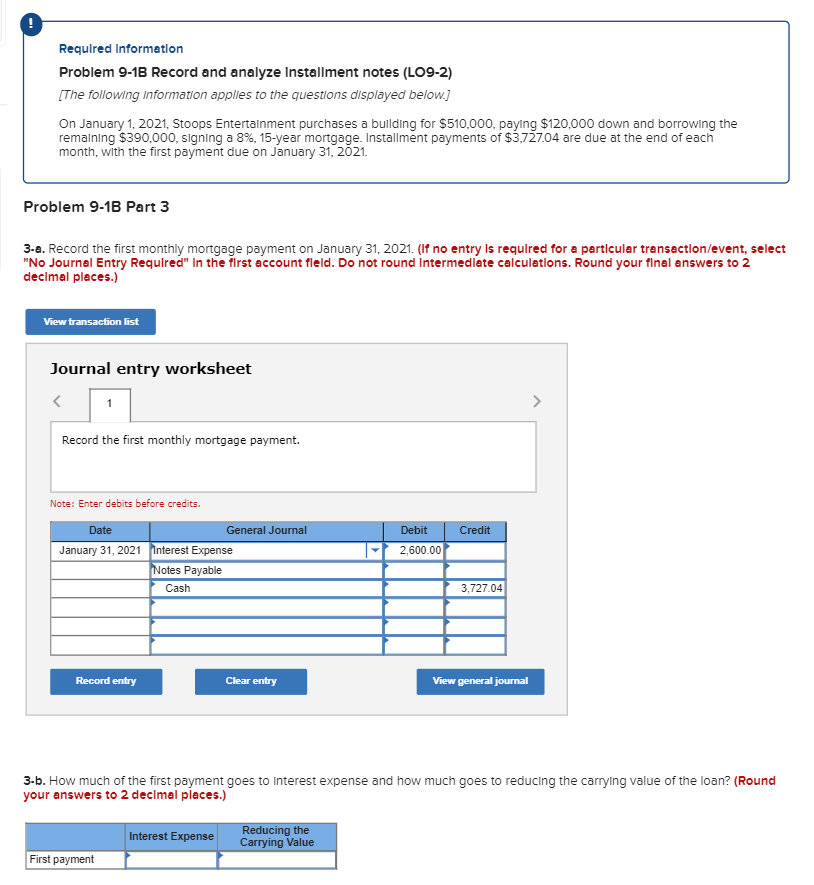 Solved Required Information Problem 9-1B Record and analyze | Chegg.com