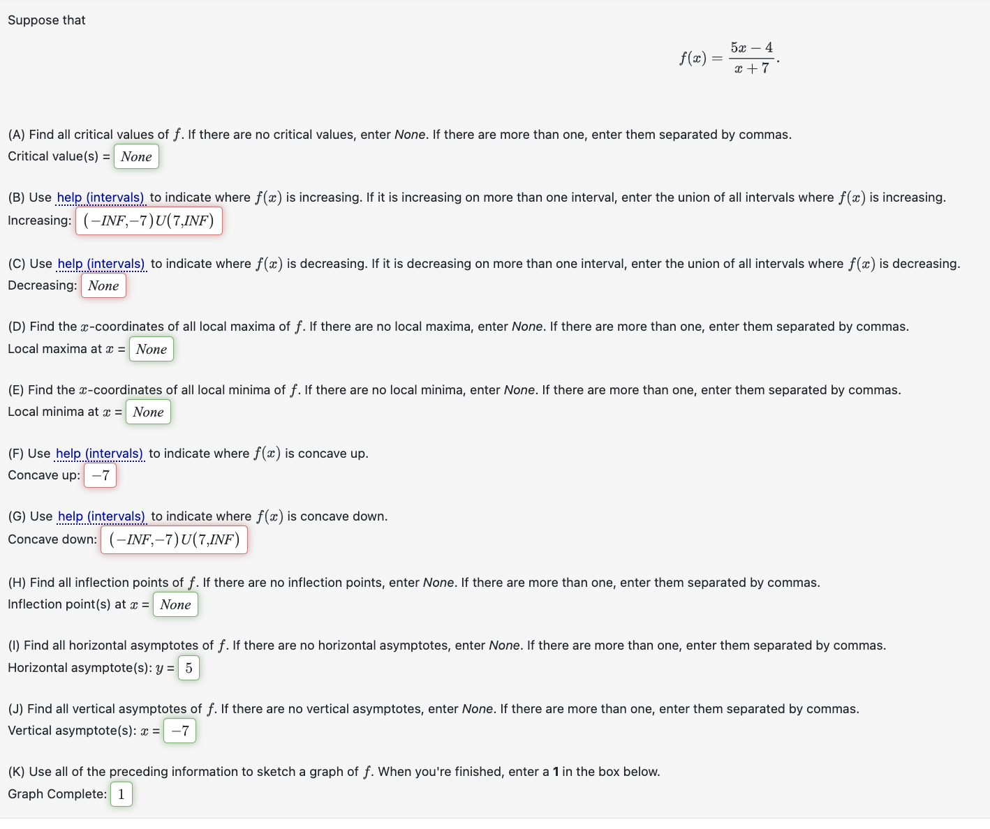 Solved Suppose thatf(x)=5x-4x+7(A) ﻿Find all critical values | Chegg.com