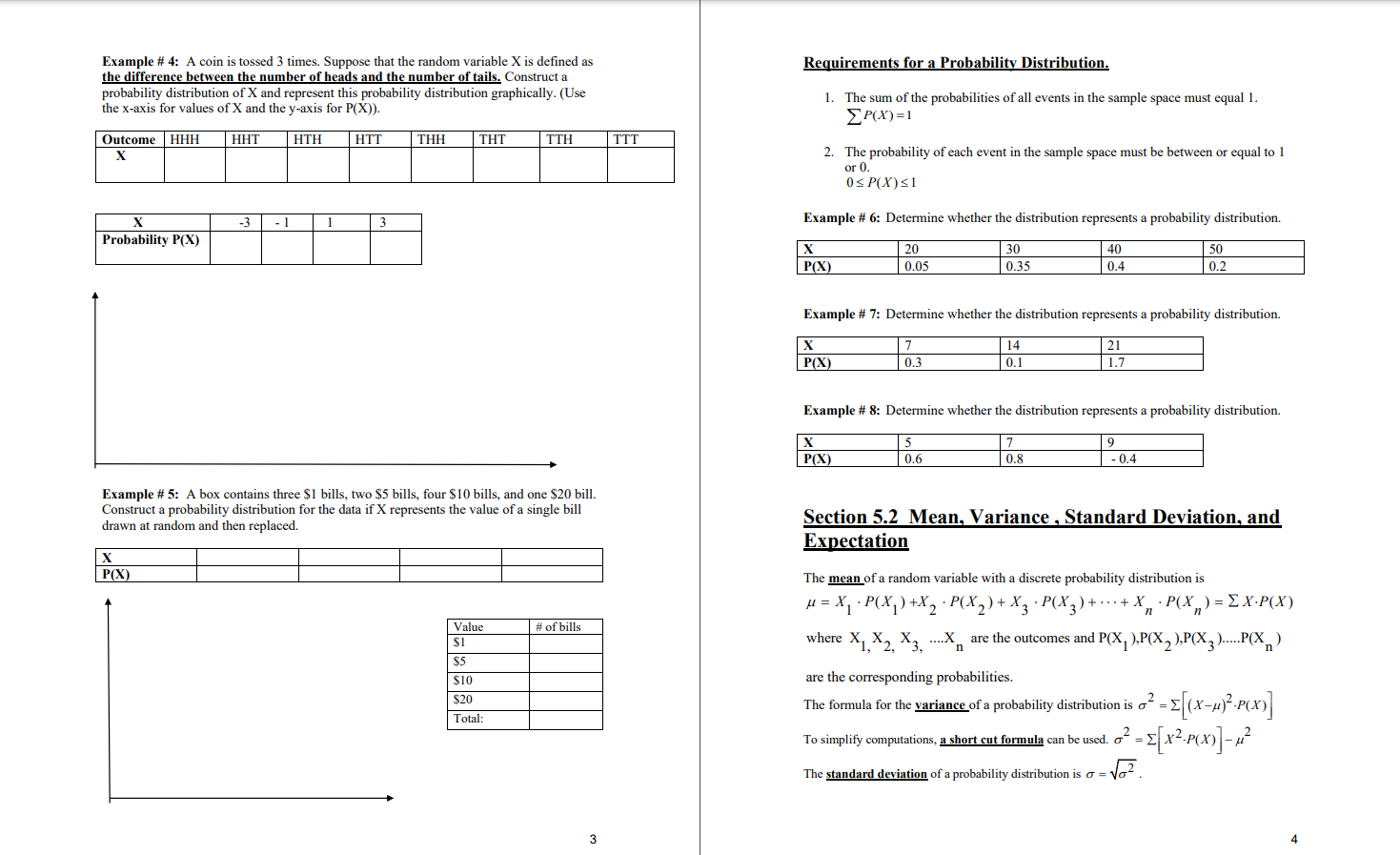 Solved Section 5.1 Probabilitv Distribution. A random | Chegg.com