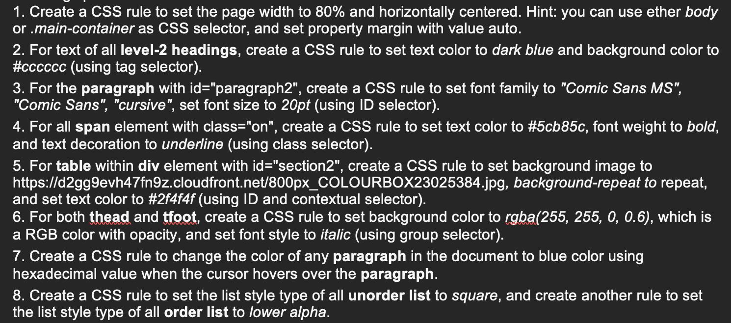 Solved *CSS file have to make it yourself Ontario.html | Chegg.com