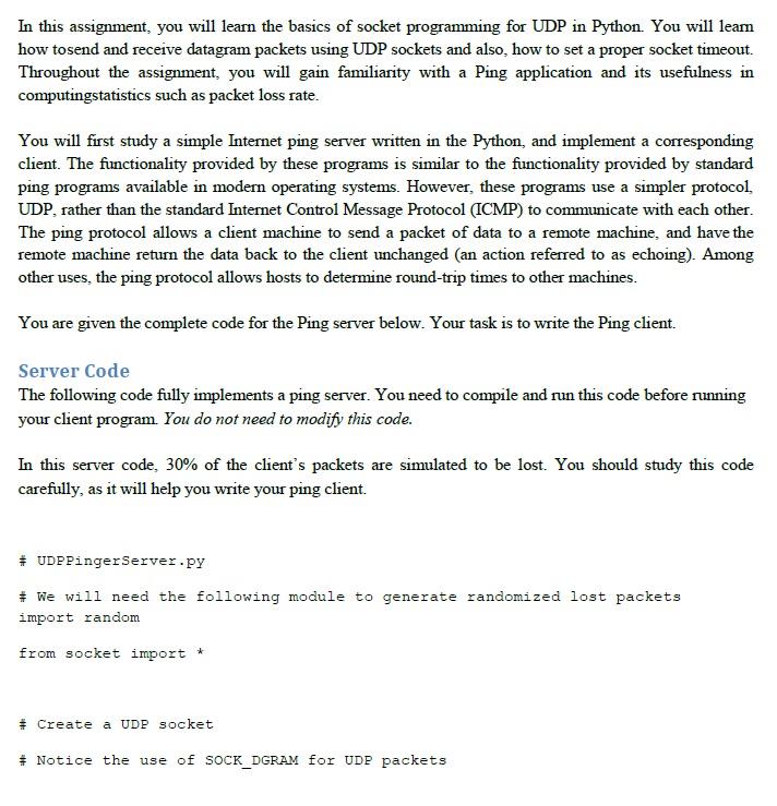 Solved In this assignment, you will learn the basics of | Chegg.com