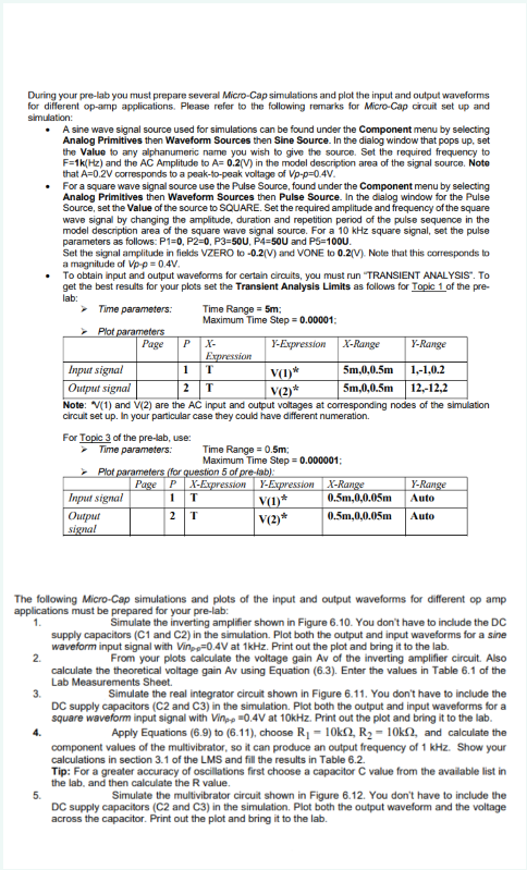 Solved use Micro-Cap to solve the Following questions | Chegg.com