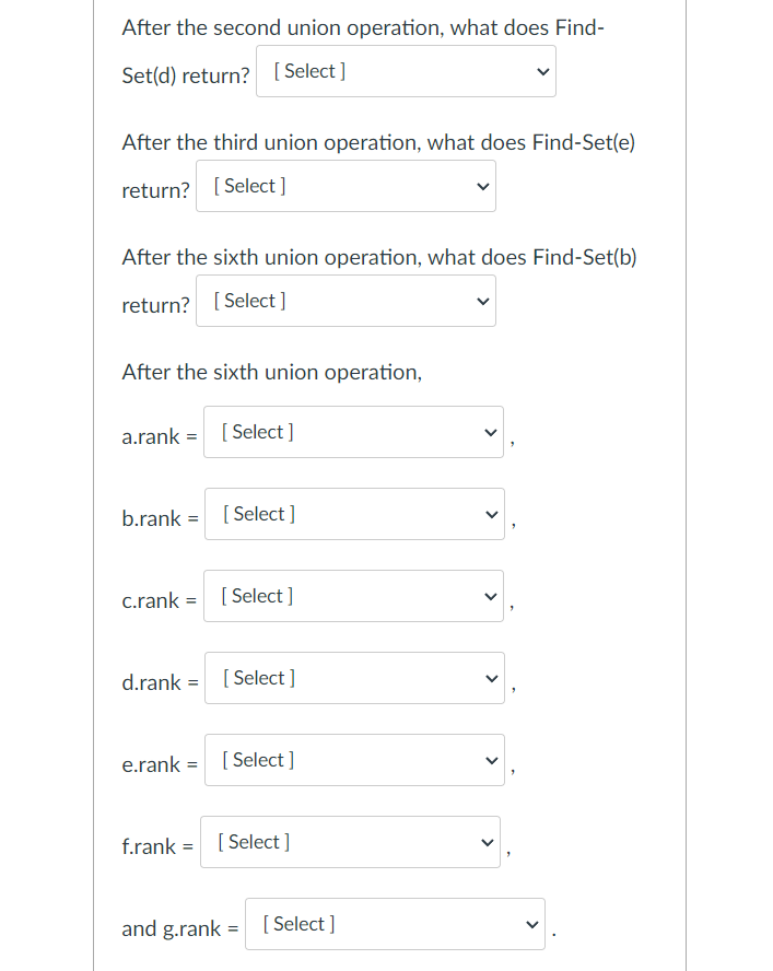 Solved We have a disjoint-set data structure with forest | Chegg.com