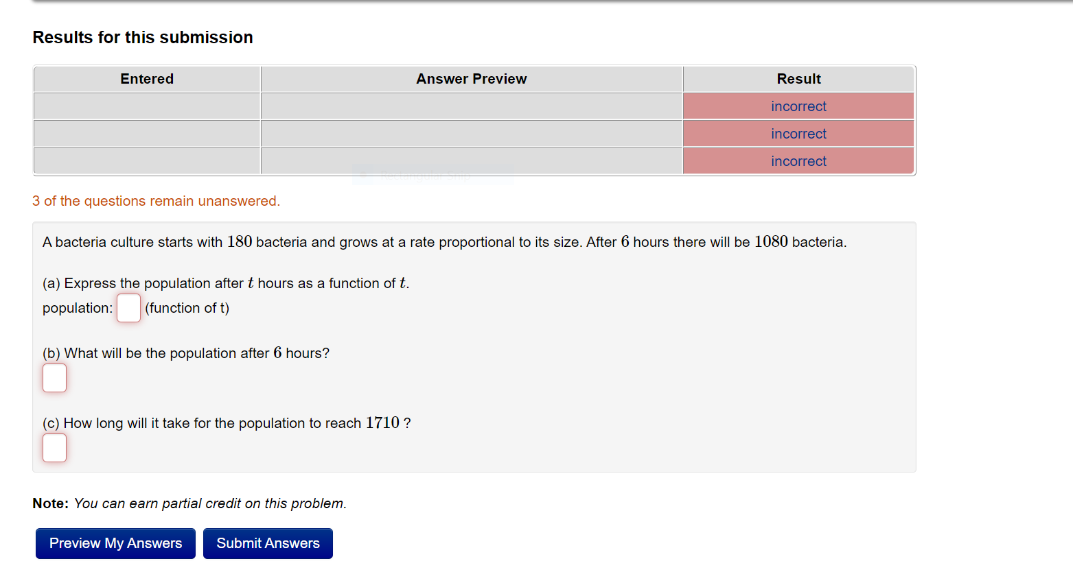 Solved Results for this submission Entered Answer Preview | Chegg.com