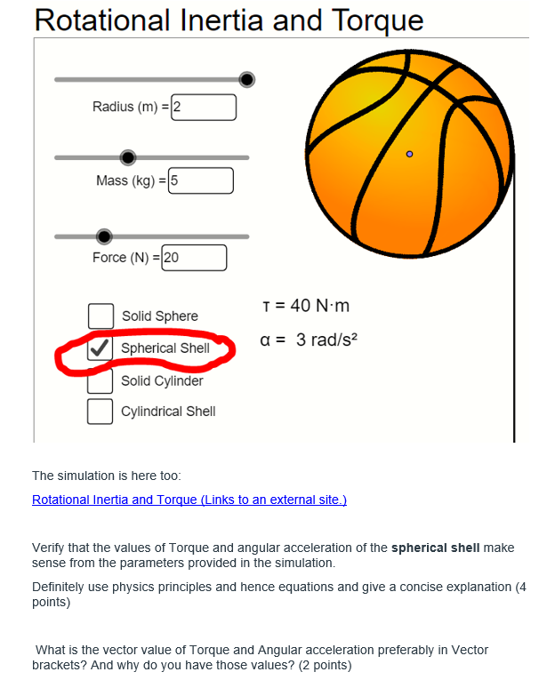 Solved Rotational Inertia and Torque Radius (m) = 2 Mass | Chegg.com