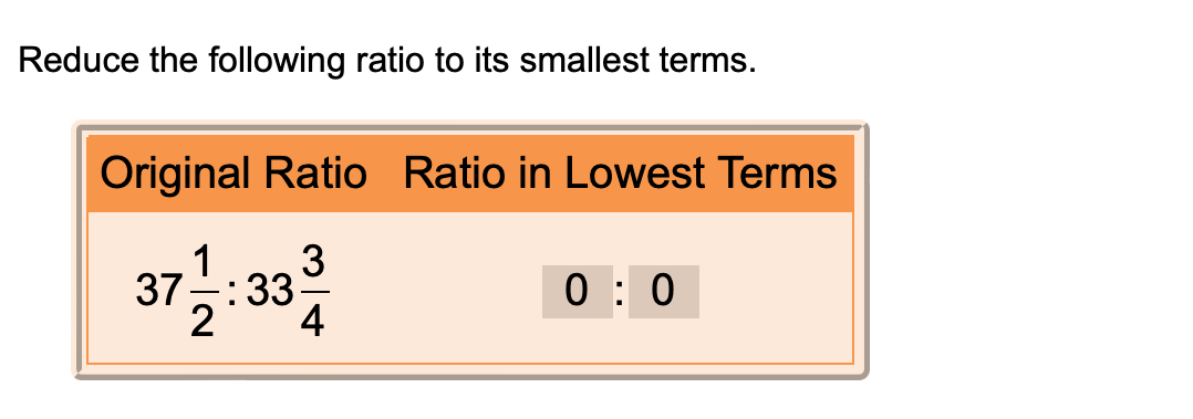 Solved Reduce the following ratio to its smallest terms. | Chegg.com