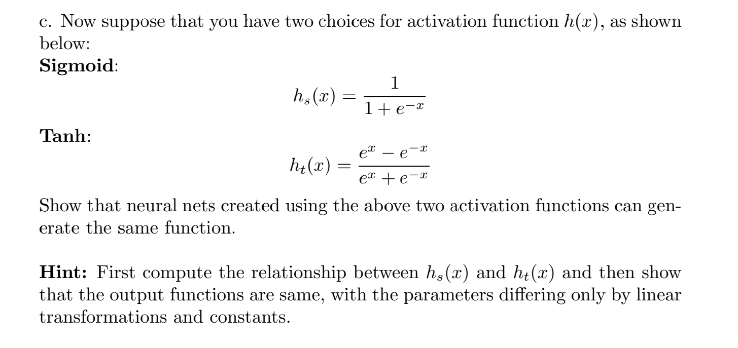 Solved Consider a neural net with 2 input layer neurons, one | Chegg.com
