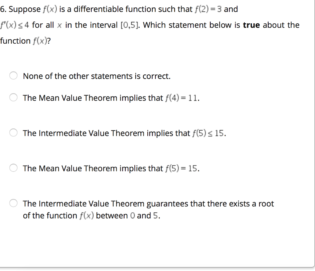 Solved 6. Suppose f(x) is a differentiable function such | Chegg.com