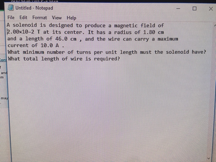 Solved Untitled Notepad File Edit Format View Help A 