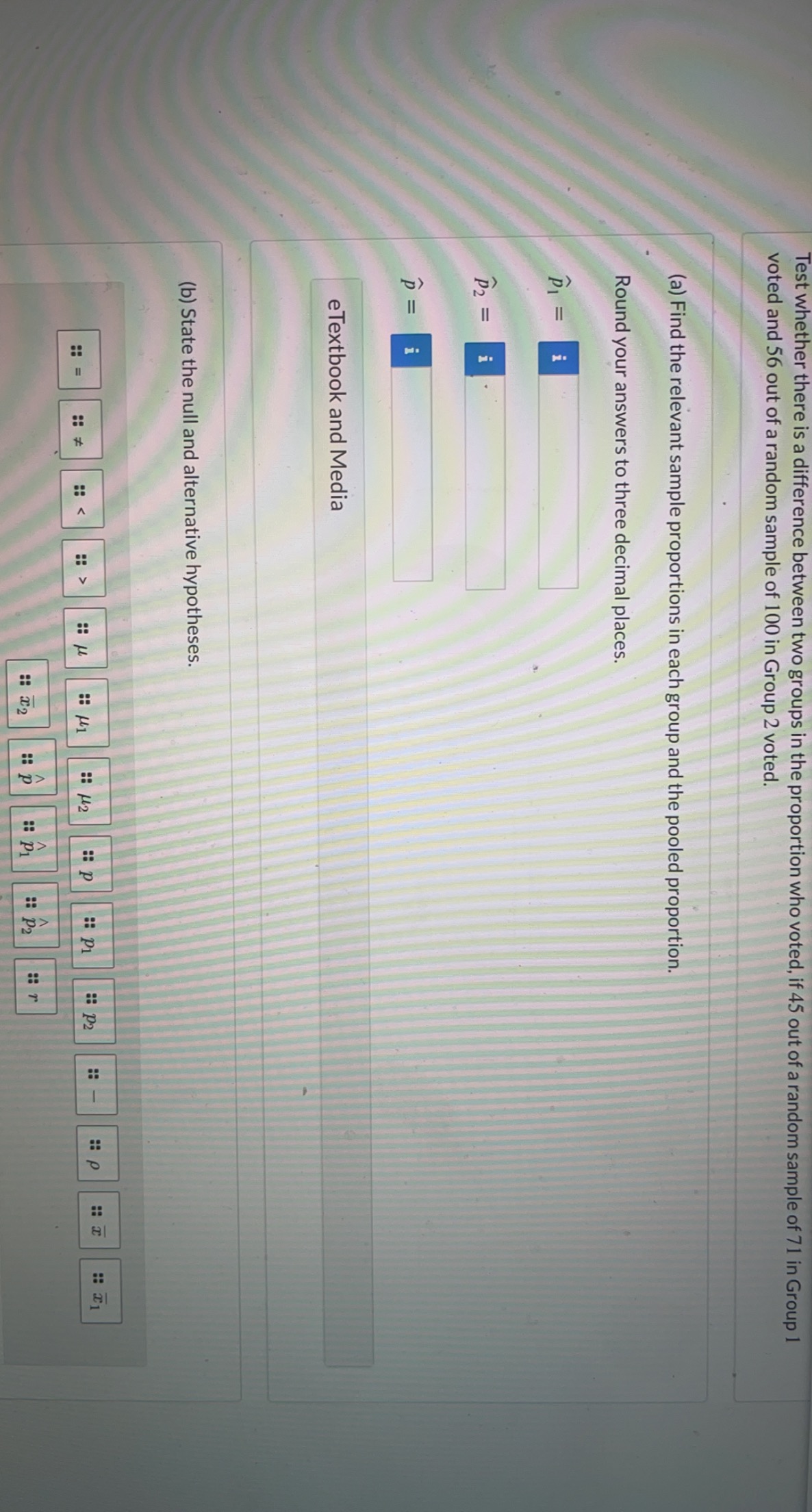 Solved Test whether there is a difference between two groups | Chegg.com