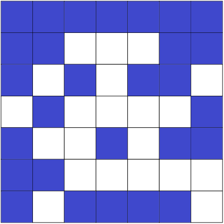 Solved For the following object apply Moore’s neighborhood | Chegg.com