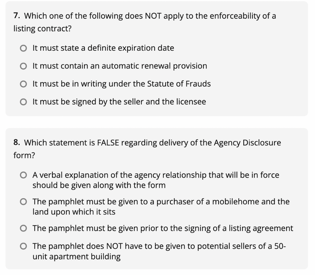 Solved 7. Which one of the following does NOT apply to the | Chegg.com