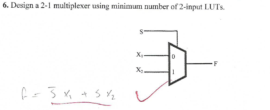 Solved 6. Design a 2-1 multiplexer using minimum number of | Chegg.com