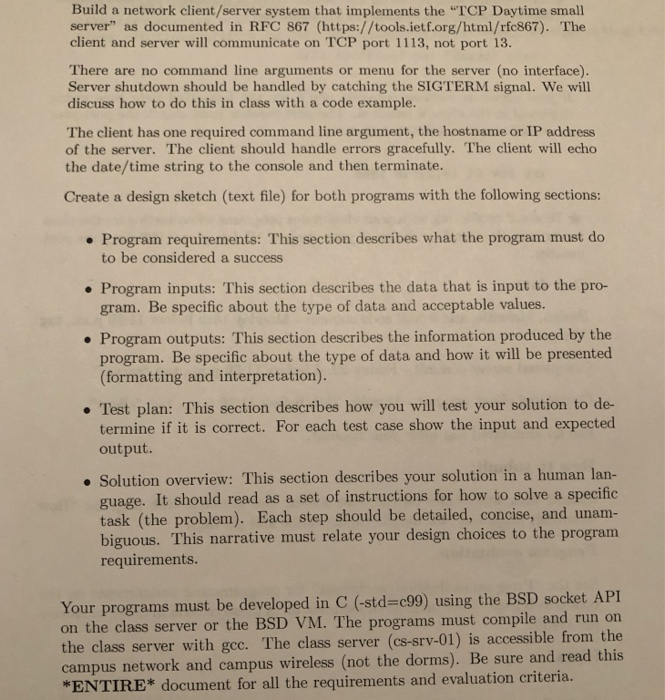 Build a network client/server system that implements | Chegg.com