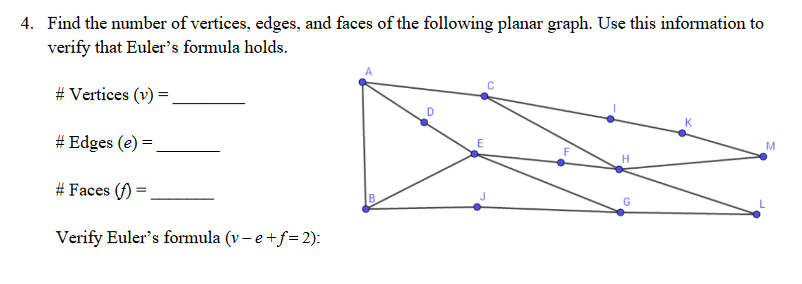 Solved 4. Find the number of vertices, edges, and faces of | Chegg.com