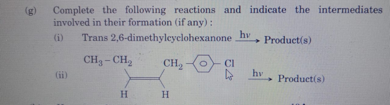 Solved Complete the following reactions and indicate the | Chegg.com