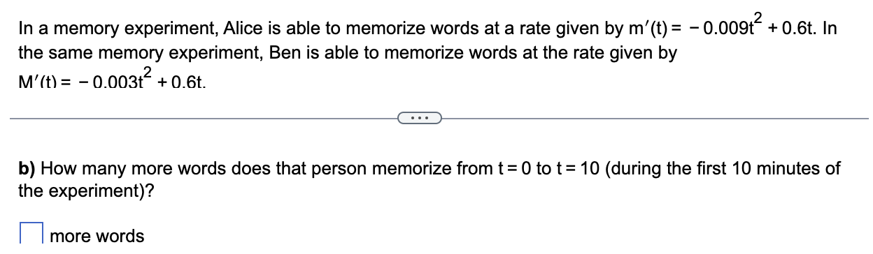 Solved In a memory experiment, Alice is able to memorize | Chegg.com