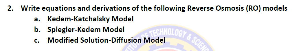 Solved 2. Write equations and derivations of the following | Chegg.com