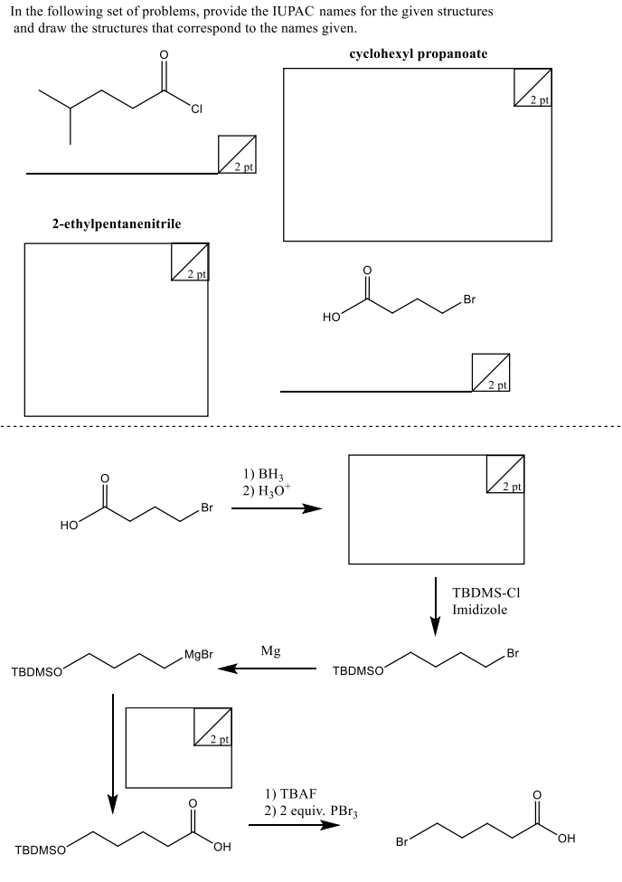 Solved In the following set of problems, provide the IUPAC | Chegg.com