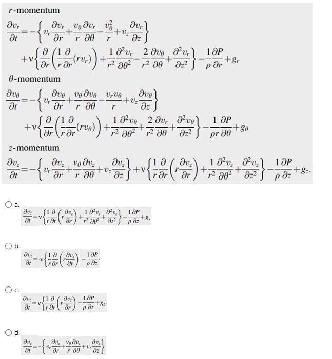 Solved Simplify the Navier–Stokes equations in the | Chegg.com