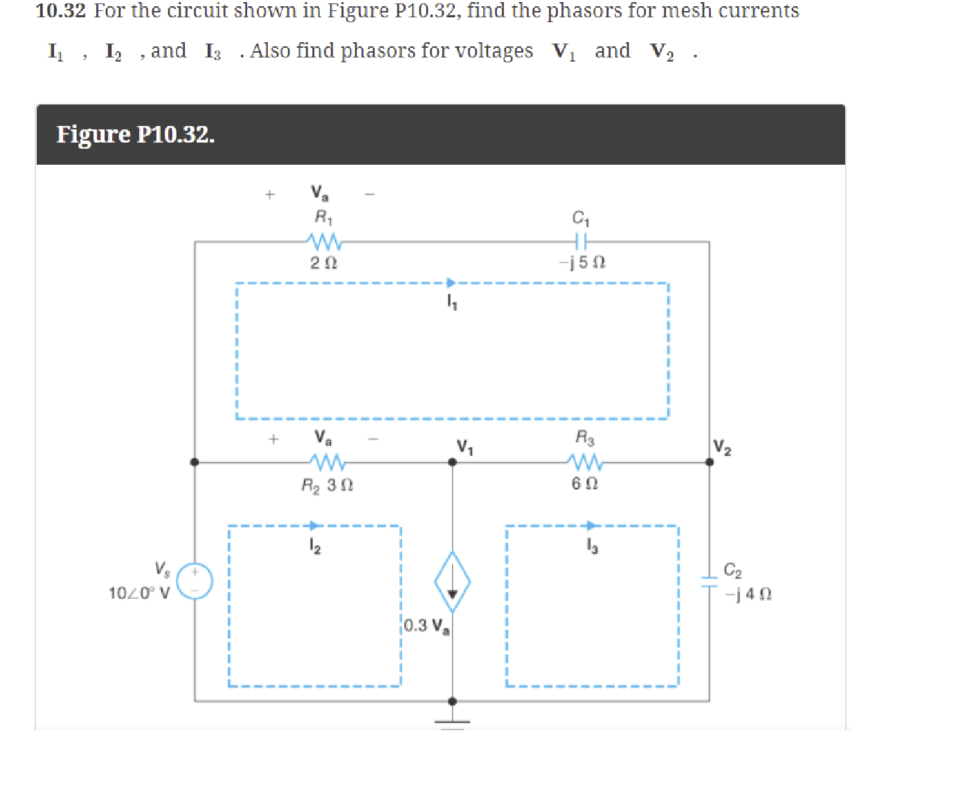 Solved 10.32 ﻿For the circuit shown in ﻿Figure P10.32, ﻿find | Chegg.com