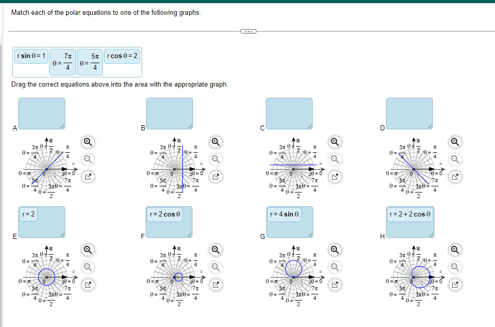 Solved Match each of the polar equations to one of the | Chegg.com