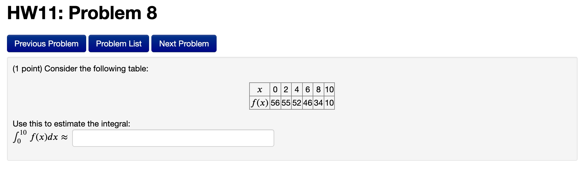 Solved HW11: Problem 8 Previous Problem Problem List Next | Chegg.com