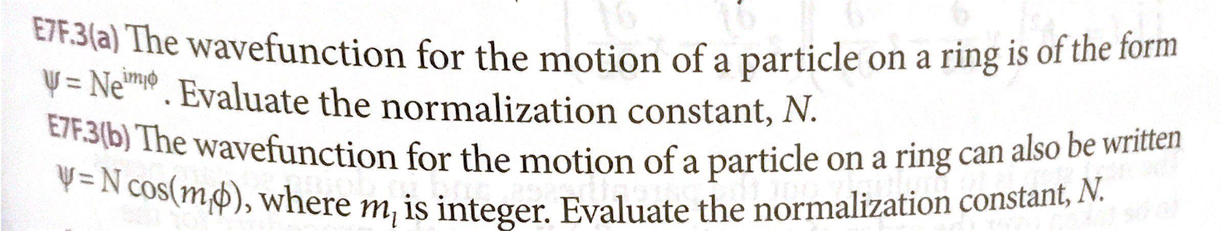 Solved E77:3(a) The wavefunction for the motion of a | Chegg.com