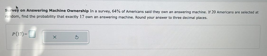 Solved Survey on Answering Machine Ownership In a survey, | Chegg.com