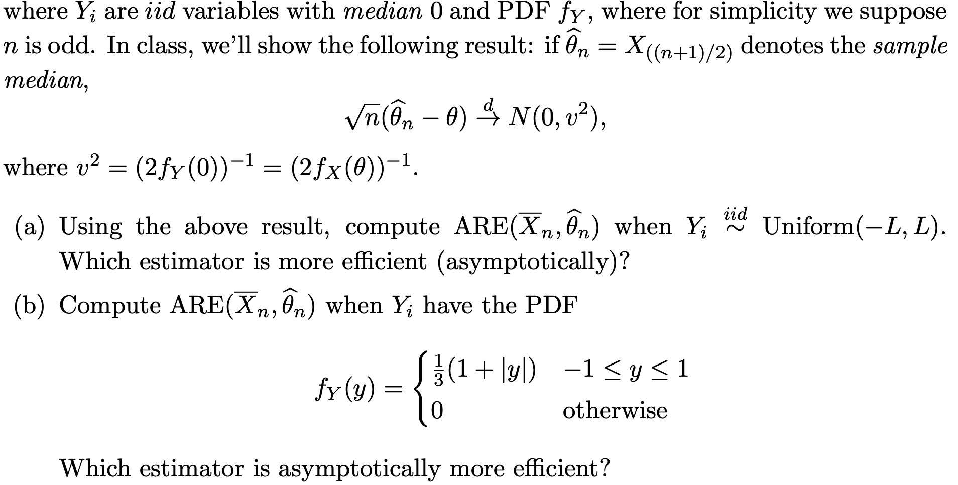 Consider the following location model: | Chegg.com