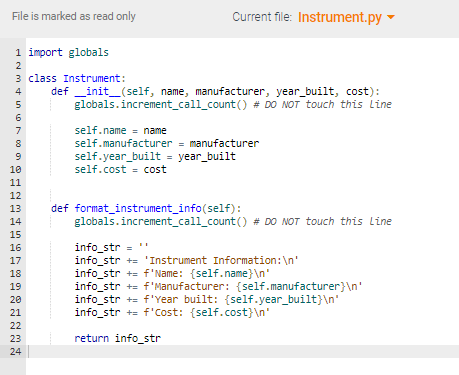 Solved Given the base class Instrument, define the __ init _ | Chegg.com