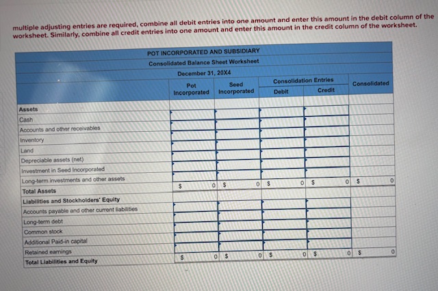 Solved multiple adjusting entries are required, combine all | Chegg.com
