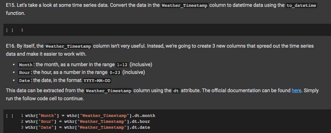 Part 2: Weather Data Although this data-set has lots | Chegg.com