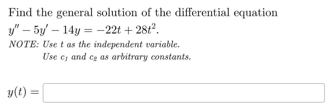Solved Find the general solution of the differential | Chegg.com