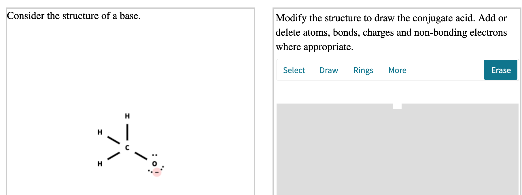 Solved Consider the structure of a base. Modify the | Chegg.com