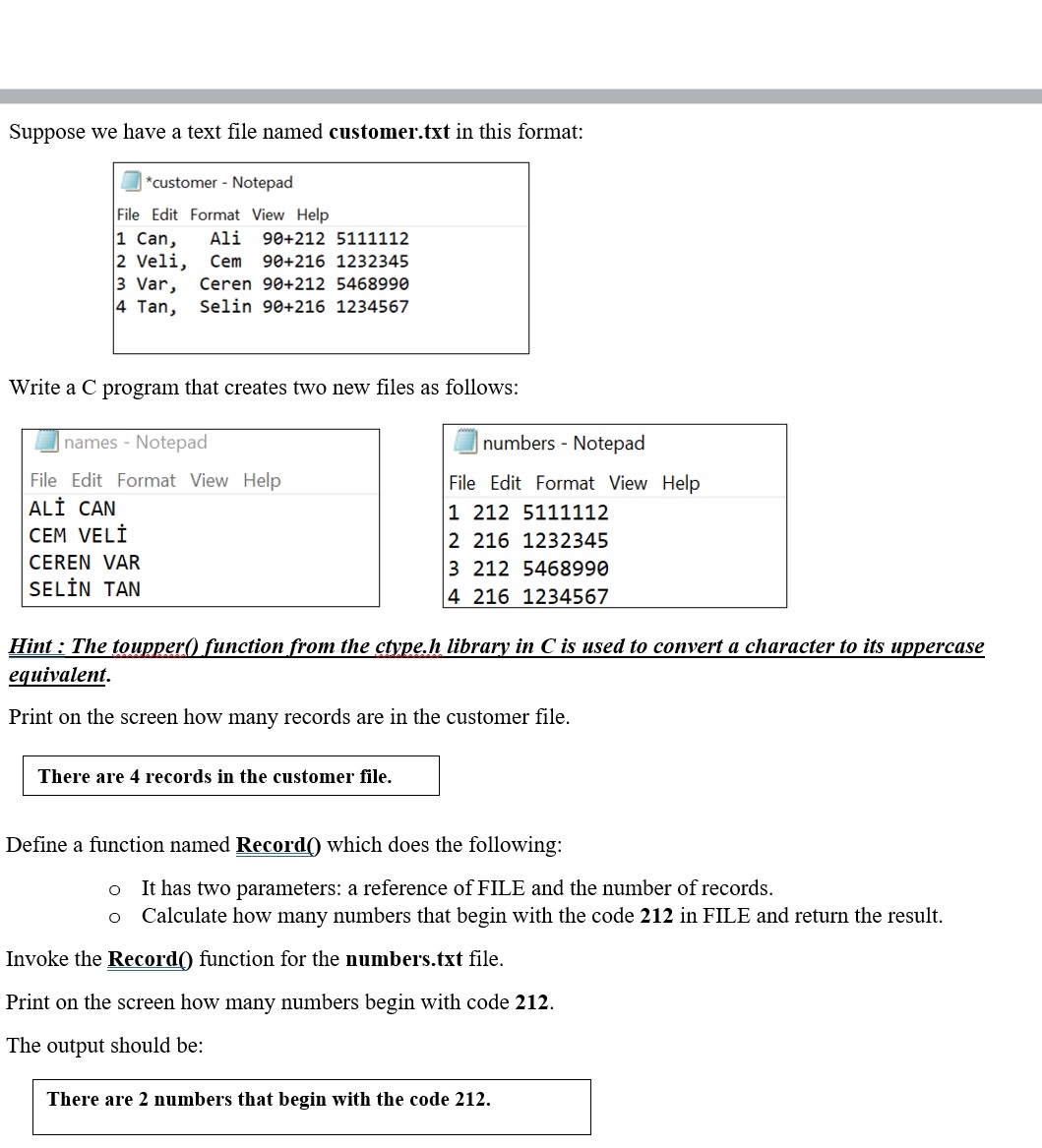 Suppose we have a text file named customer.txt in | Chegg.com