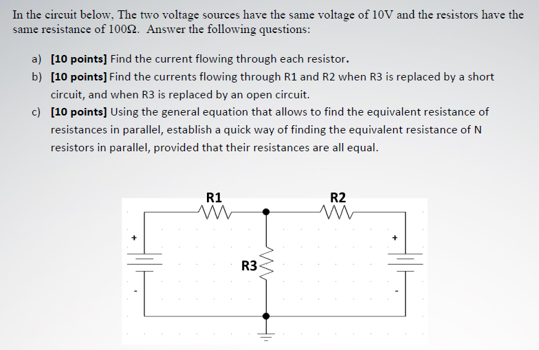 Solved In the circuit below, The two voltage sources have | Chegg.com