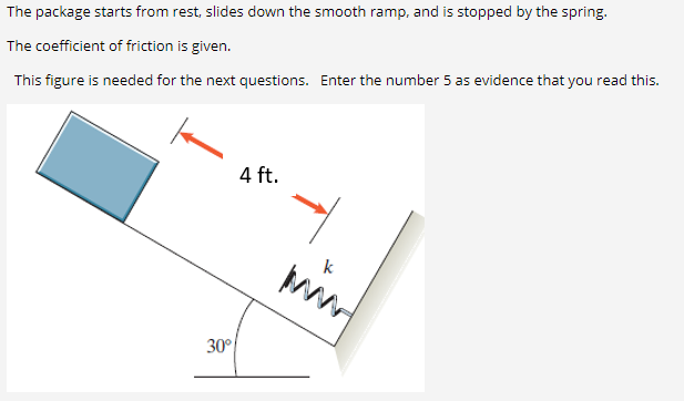 Solved The 44 lbf package starts from rest, slides down the | Chegg.com