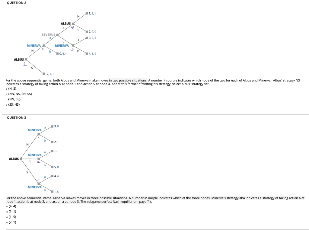 Solved QUESTION 2 11,3,1 N ALBUS X 4 S SEVERUS 12,4,0 0,2, a | Chegg.com