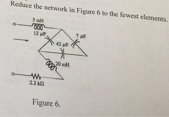 Solved Reduce the network in Figure 6 to the fewest elements | Chegg.com