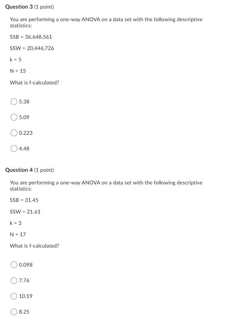 [Solved]: You are performing a one-way ANOVA on a data set
