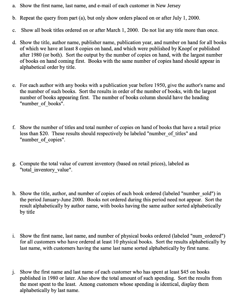 Solved Comment In principle, it is possible to use the query | Chegg.com