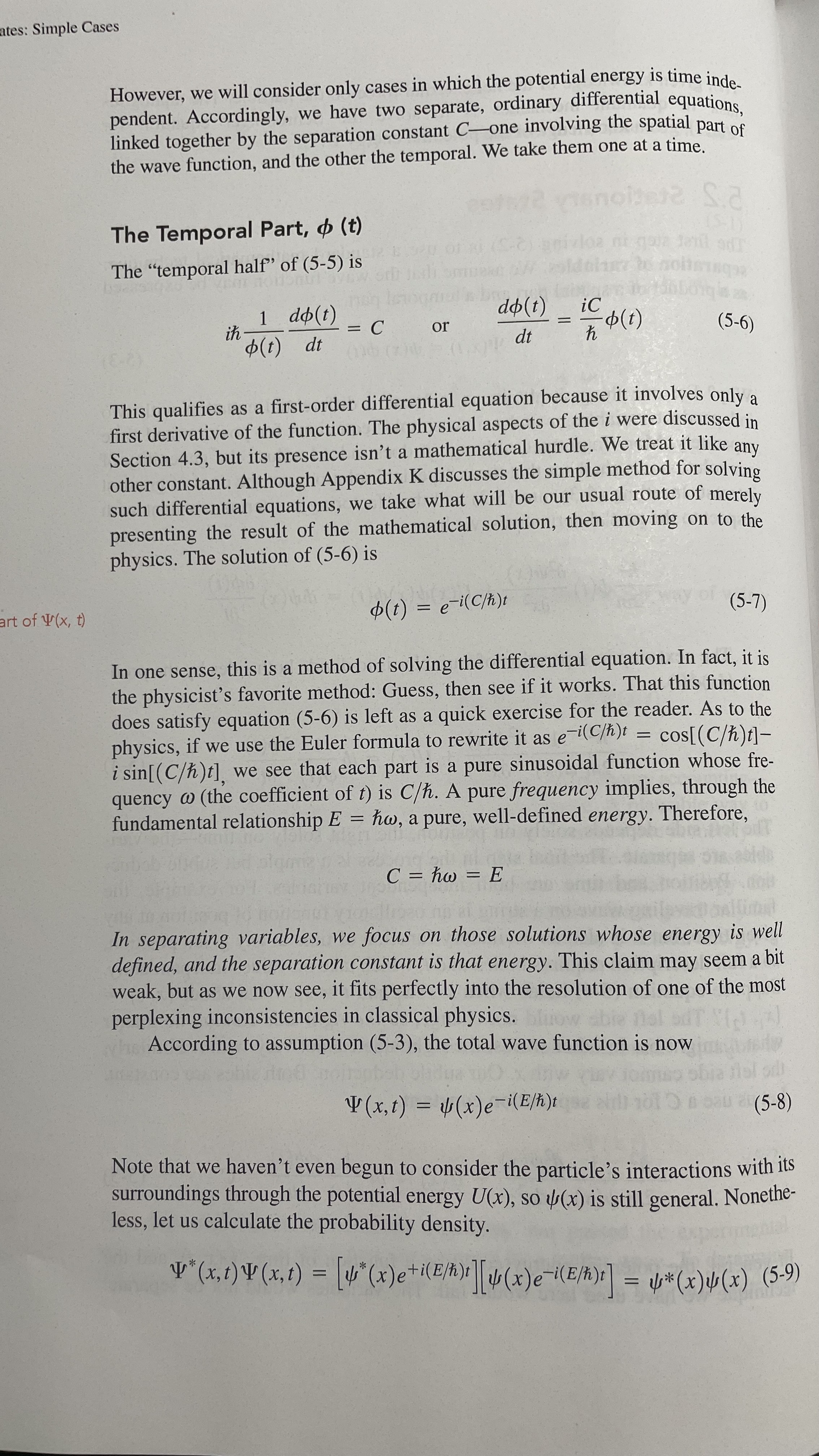 4. The solution to the temporal half of the | Chegg.com