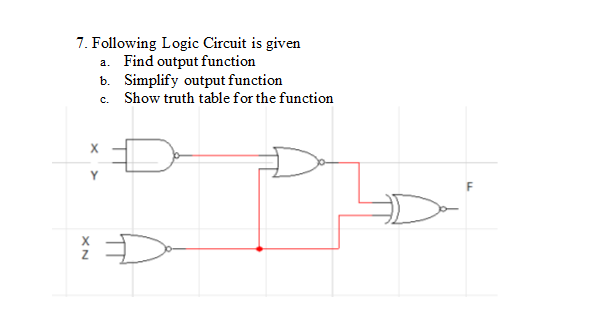 Solved 7. Following Logic Circuit is given a. Find output | Chegg.com