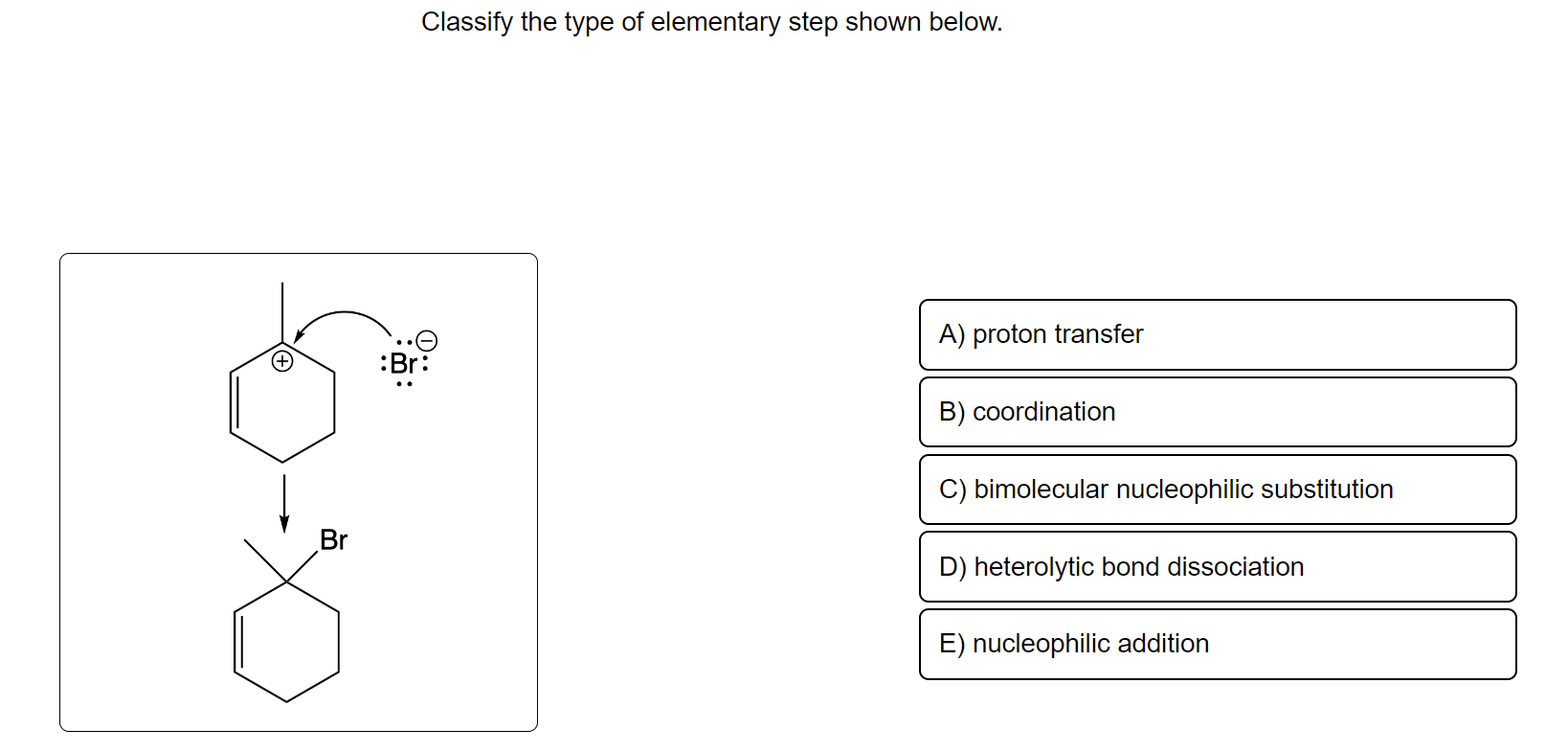 Solved Classify the type of elementary step shown below. | Chegg.com