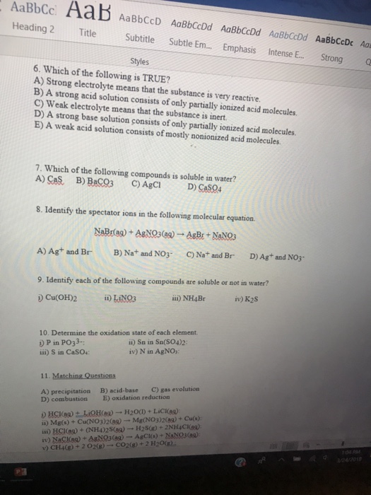 Solved AaBbCcD AaBbCcDd AaBbCcDd AaBbCcDd AaBbCcDc Aa | Chegg.com